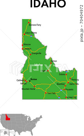 Idaho State Map With Major Cities