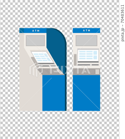 Front and sideways ATM vector illustration - Stock Illustration ...