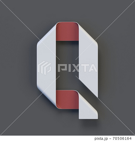 Origami paper font, folded ribbon font 3d...のイラスト素材 [70506164] - PIXTA