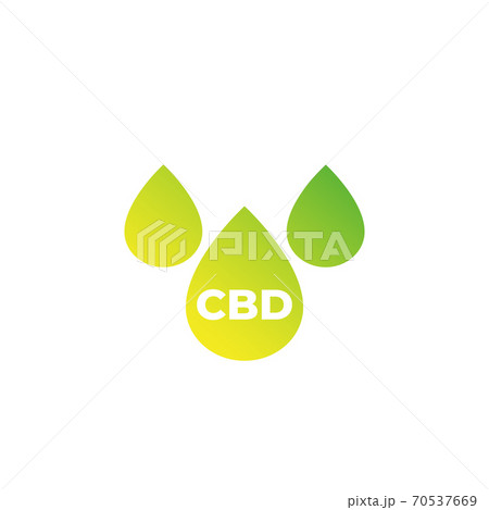 CBD oil drops icon on whiteのイラスト素材 [70537669] - PIXTA