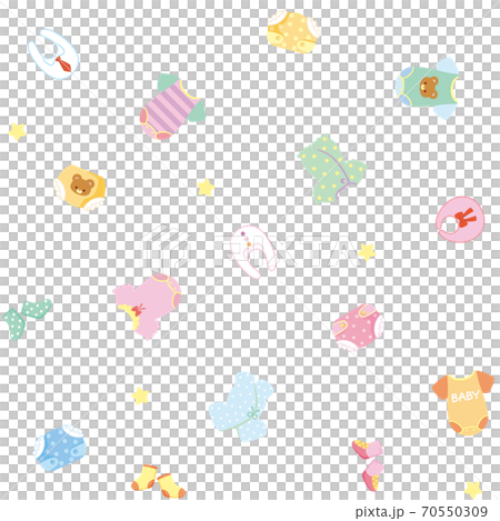 Baby clothes pattern (transparent background) - Stock Illustration ...
