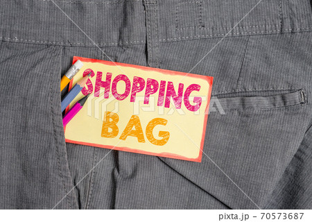 Conceptual hand writing showing Shopping Bagの写真素材 [70573687] - PIXTA