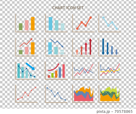 Graph vector illustration set Line graph Stock... - Stock Illustration [70578865] - PIXTA
