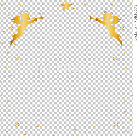Christmas angel frame illustration material - Stock Illustration ...