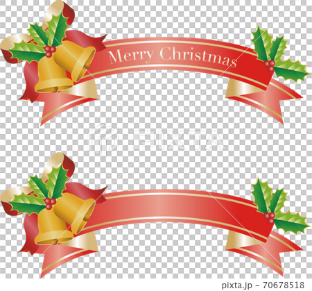 Christmas bell gift ribbon set - Stock Illustration [70678518] - PIXTA
