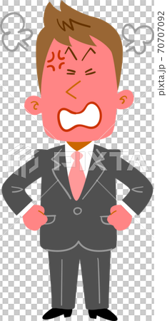 Young businessman who gets angry with flushing... - Stock Illustration ...