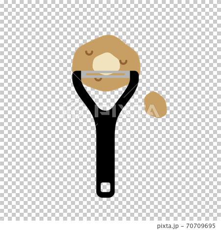 Illustration of peeling potatoes - Stock Illustration [70709695] - PIXTA
