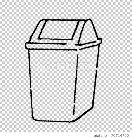 Square trash can line art - Stock Illustration [70714760] - PIXTA