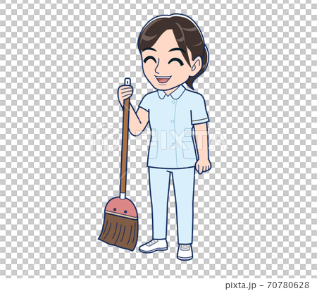 broom, sweep and clean, nurse - Stock Illustration [70780628] - PIXTA