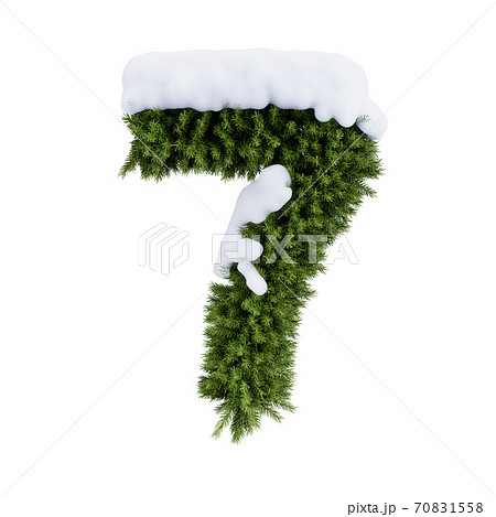 Christmas tree number 7 snowのイラスト素材 [70831558] - PIXTA