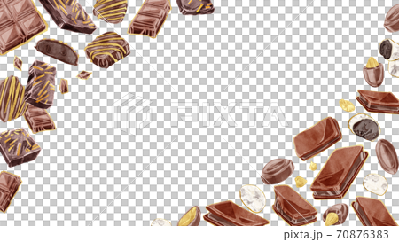 Gold chocolate cookie frame - Stock Illustration [70876383] - PIXTA