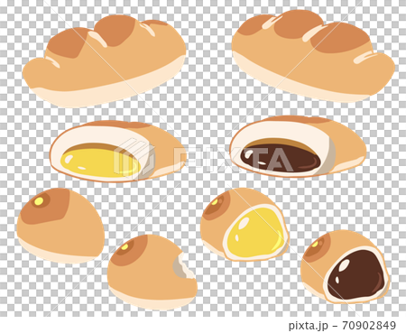 Cream bun (no line) - Stock Illustration [70902849] - PIXTA
