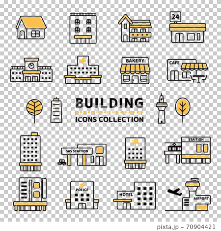 Building facility icon set - Stock Illustration [70904421] - PIXTA