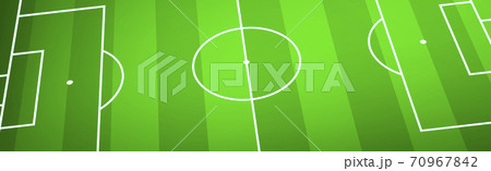 Classic football field with two-tone green coatingのイラスト素材 [70967842 ...