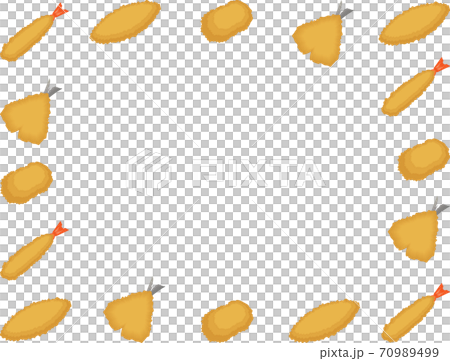 Fried food frame - Stock Illustration [70989499] - PIXTA