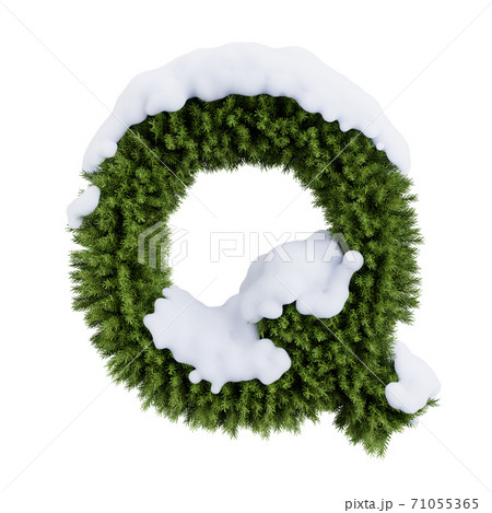 Christmas tree letter Q snowのイラスト素材 [71055365] - PIXTA