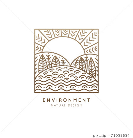 Logo square natureのイラスト素材 [71055654] - PIXTA