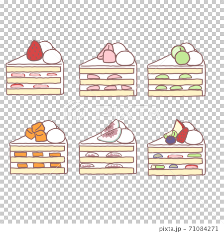 Various types of shortcake - Stock Illustration [71084271] - PIXTA
