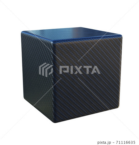 Carbon fiber cube isolated on white background...のイラスト素材 [71116635] - PIXTA