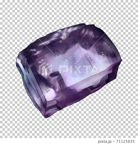 Light purple mineral ore watercolor style - Stock Illustration ...