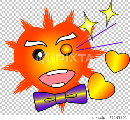 sun, character, heart - Stock Illustration [71145891] - PIXTA