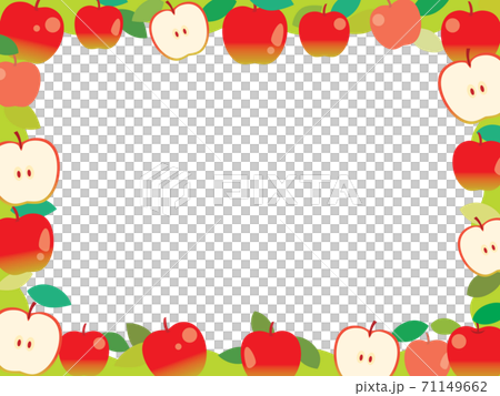 Red apple frame - Stock Illustration [71149662] - PIXTA