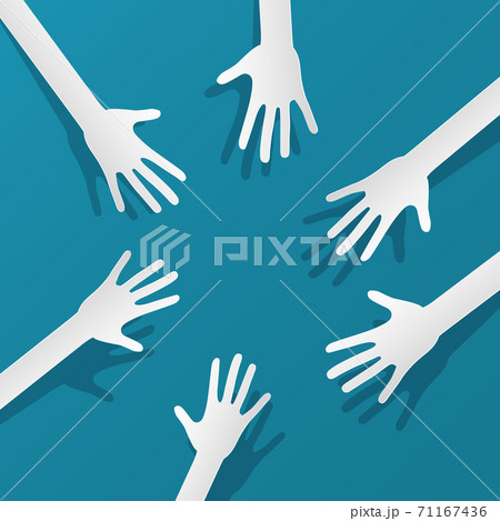 Paper Cut Vector Handsのイラスト素材 [71167436] - PIXTA