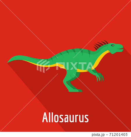 Allosaurus icon, flat style.のイラスト素材 [71201405] - PIXTA