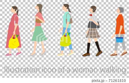 vector, vectors, walk - Stock Illustration [71261810] - PIXTA
