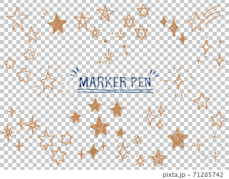 Marker pen glittering star - Stock Illustration [71285742] - PIXTA
