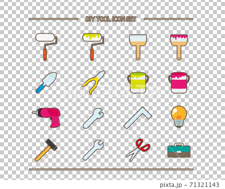 DIY vector illustration set do-it-yourself tools - Stock Illustration ...