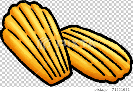 [Food illustration material] Madeleine... - Stock Illustration ...