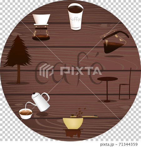 Coffee circular frame background (message board) - Stock Illustration ...