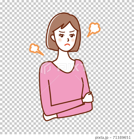 An irritable young lady - Stock Illustration [71389651] - PIXTA