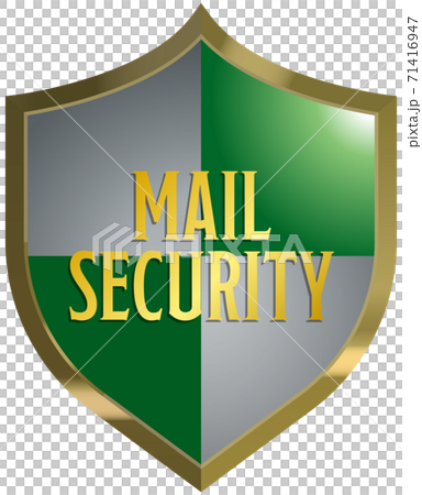 MailSecurity_ security-inspired green shield... - Stock Illustration ...