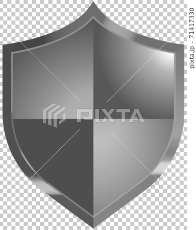 Monotone shield with the image of security... - Stock Illustration ...
