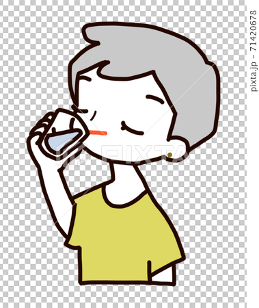 Female drinking pose icon - Stock Illustration [71420678] - PIXTA