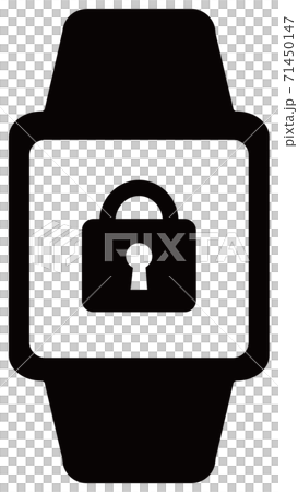 Vector illustration of smartwatch Security icon - Stock Illustration ...