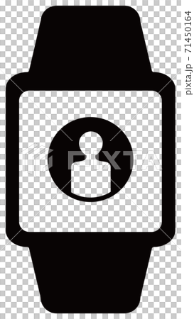 Vector illustration of smart watch person icon - Stock Illustration ...