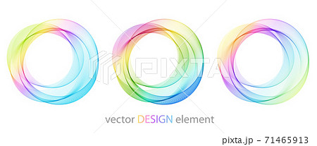 Abstract shiny color spectrum round design elementのイラスト素材 [71465913 ...