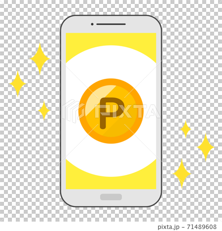 Image of getting points with a smartphone - Stock Illustration ...
