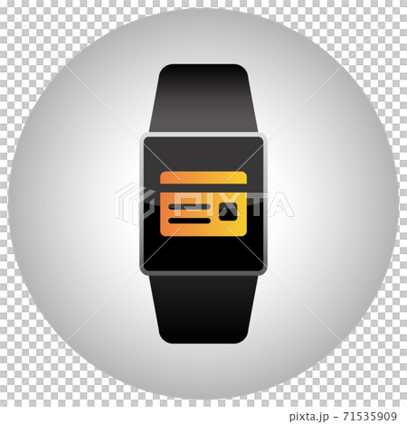 Vector illustration of smartwatch Credit card icon - Stock Illustration ...