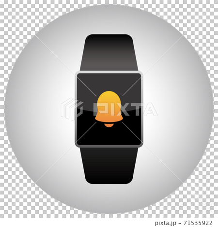 Vector illustration of smartwatch alarm icon - Stock Illustration ...