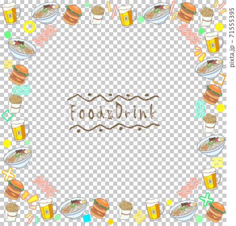 Food frame, frame, food and drink, square - Stock Illustration ...