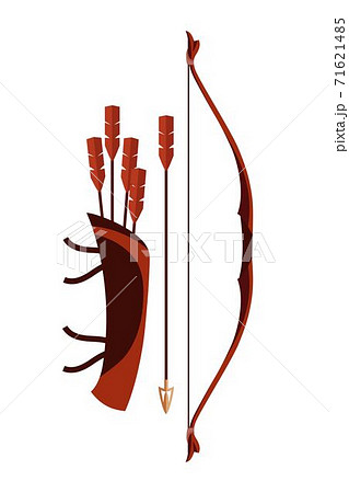 Quiver Of Arrows Clipart Quiver With Arrows Flat Vector Icon. Simple