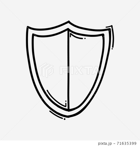 shield doodle vector icon. Drawing sketch...のイラスト素材 [71635399] - PIXTA