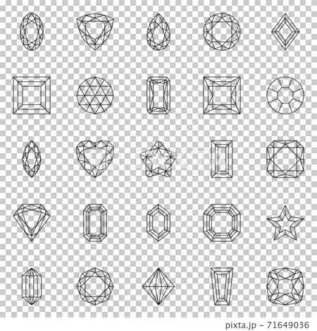 Jewel / line / set / black - Stock Illustration [71649036] - PIXTA