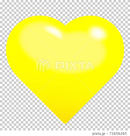 Plump and shiny yellow heart - Stock Illustration [71656265] - PIXTA