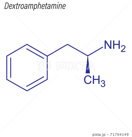 Vector Skeletal formula of Dextroamphetamine....のイラスト素材 [71704149] - PIXTA