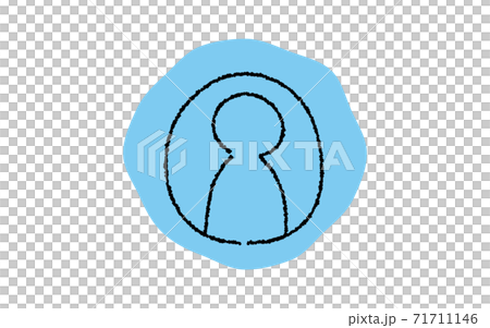 Simple profile icon, pencil writing style - Stock Illustration ...